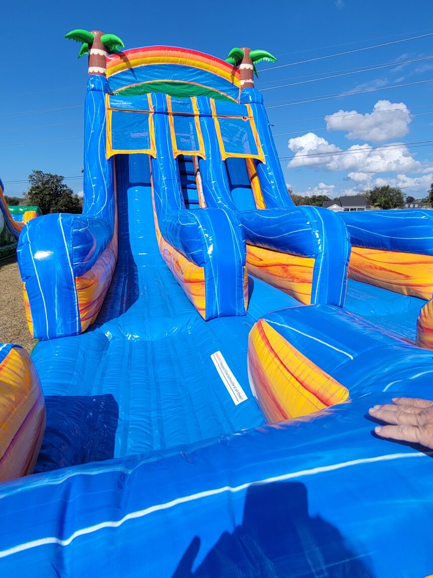 18 Foot Double Splash Slide - Party Rental - Waterslide Rental